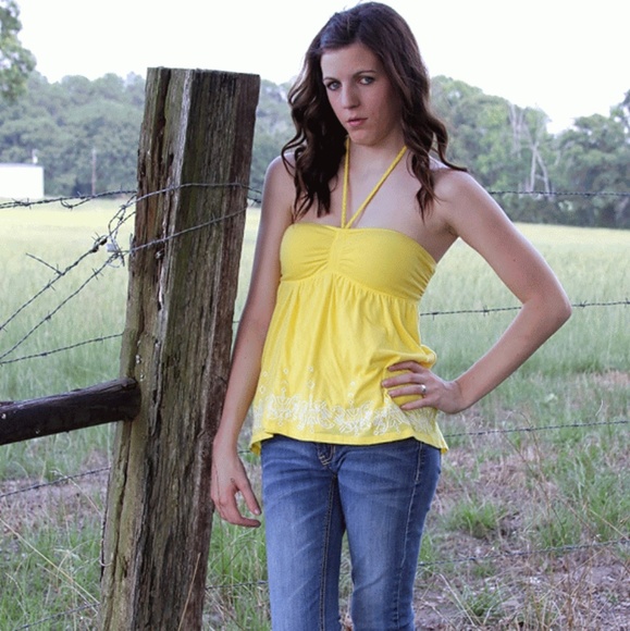 Old Navy | Tops | Bright Cheery Yellow Halter Top | Poshmark